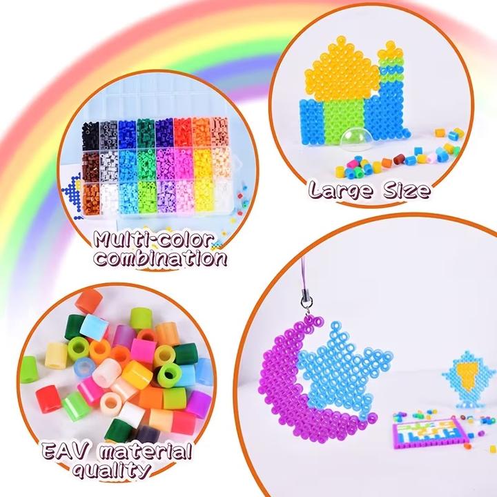 Juma 4000 Stück Bügelperlen Set – 24 Farben & umfangreiches Zubehör – 5 ...