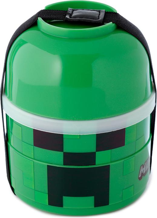 Puckator Minecraft Creeper Stacked Round Bento Box Lunch Box met 3 ...