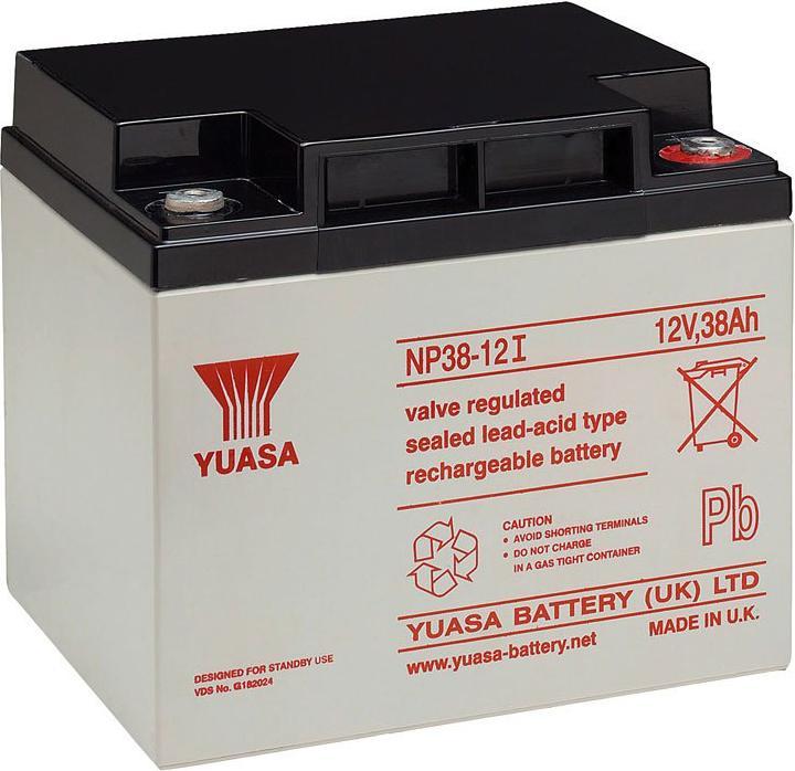 Yuasa NP38-12I Blei-Akku mit M5 Gewinde, 12 Volt, 38Ah