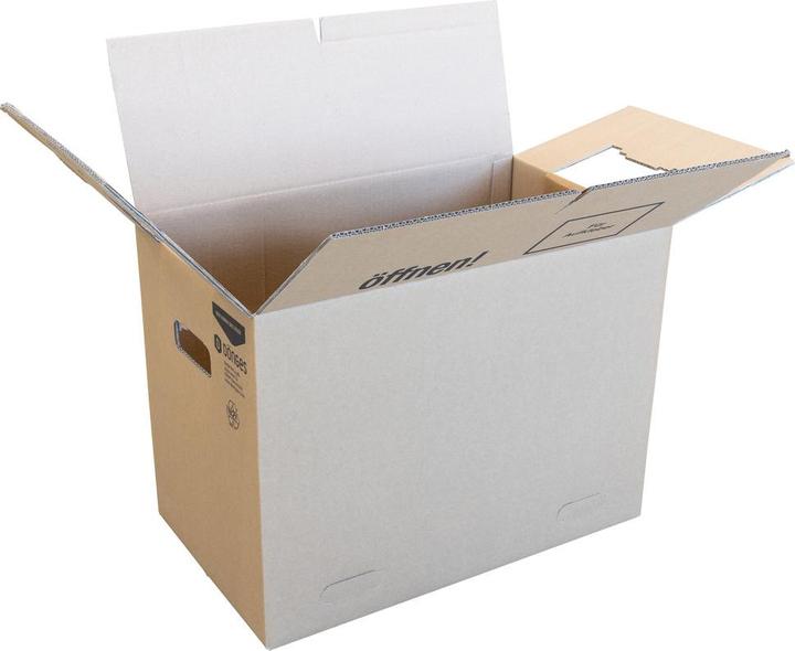 Dönges Folding box with base and lid flaps, moving box, 600x350x430 mm ...