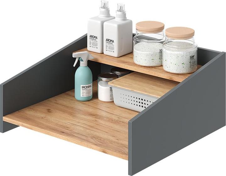 Vicco Aufsatzregal Viktor, Goldkraft Eiche/Anthrazit, 65.6 x 30 cm