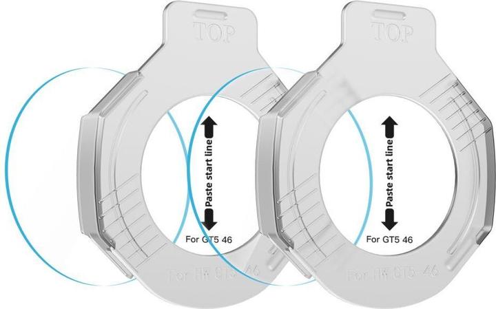 Tech-Protect Easy Set+ 2er-Pack Panzerglas für Huawei Watch GT 5 46 mm ...