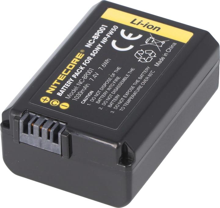 Nitecore NP-FW50 Kamera Akku NC-BP001 NP-FW50 ideal passend für viele ...