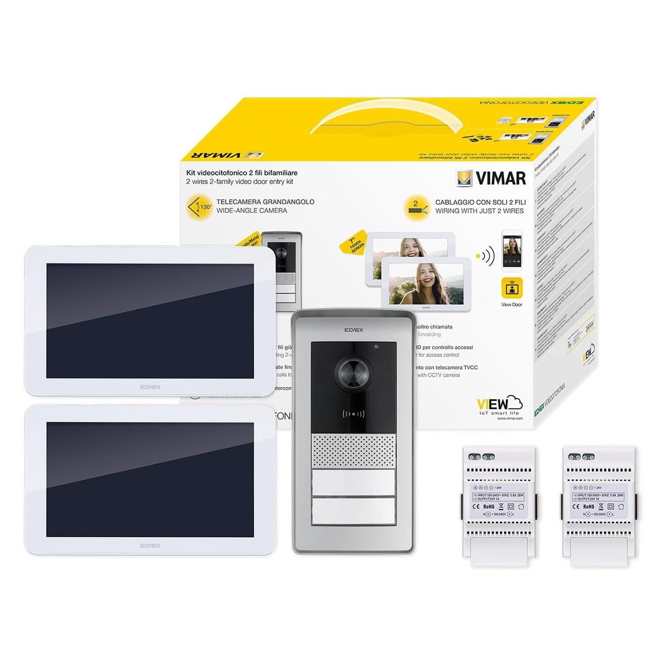 Vimar Smartes Video-Intercom-Set mit 2 WLAN-Deurintercoms, Touch ...