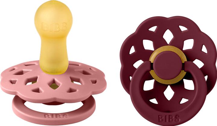 Bibs - Pacifier Boheme 2 PACK - Dusty Pink/Elderberry - Size 2 - Galaxus