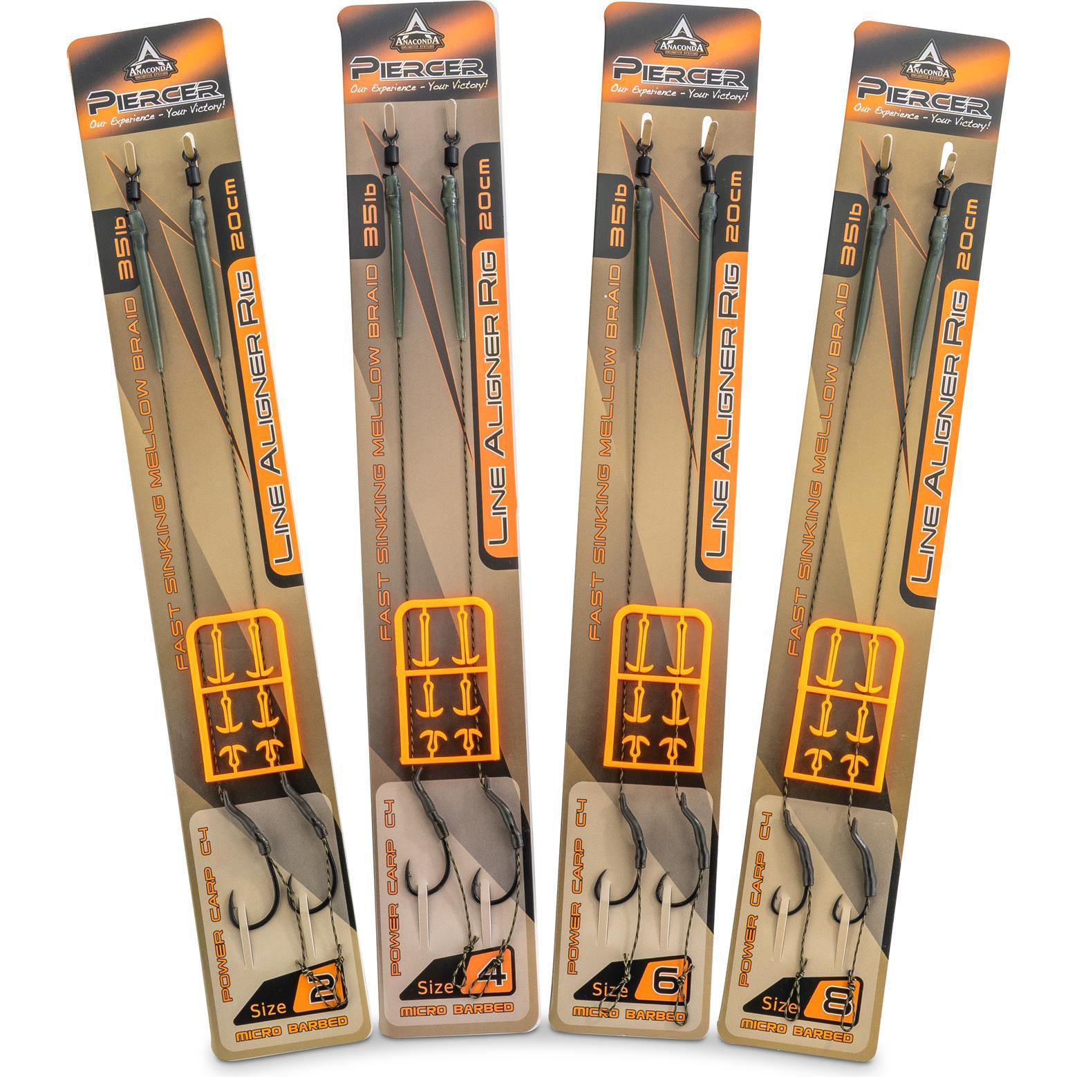 AnacondA Piercer Line Aligner Rig P.Carp C4 MB 6/35lb (6 Packungen ...