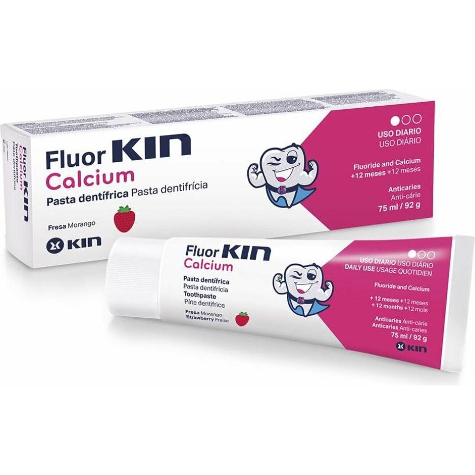 KIN Fluorkin Calcium Kinderzahnpasta Erdbeergeschmack 75ml - Galaxus
