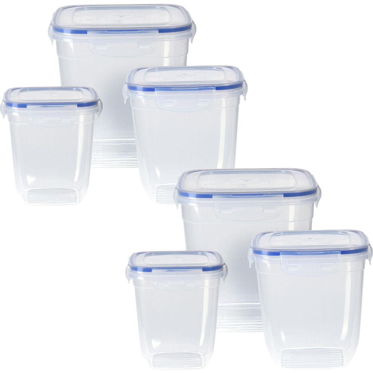 Excellent Houseware Storage jars, set of 6, 2 x 1100/1950/3250ml each ...