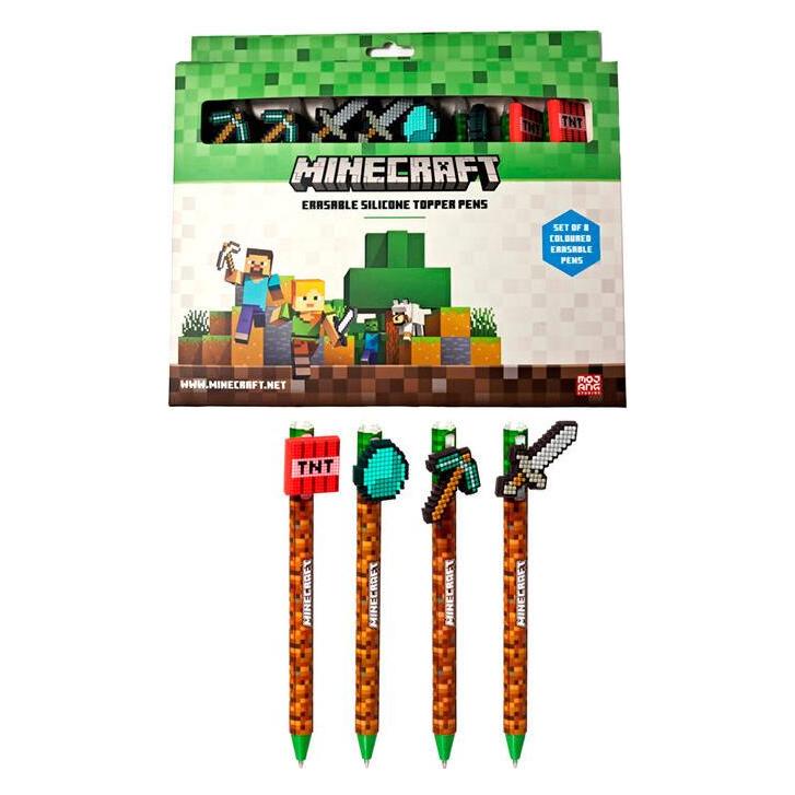 Puckator Minecraft set of 8 coloured erasable pens - Digitec