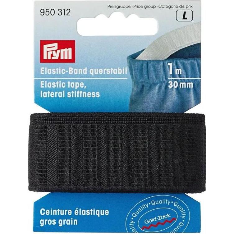 Prym Elastic-Band querstabil, schwarz 30 mm, Karte 1 m - Galaxus