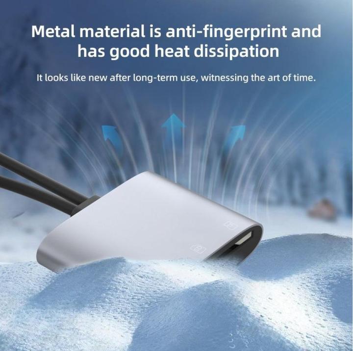 PowerGuard DualHeadConnect USB-C/USB-A Lightning to USB Photo SD Card ...