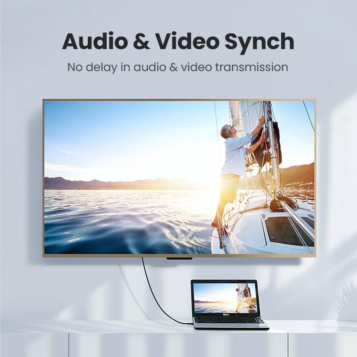 Ugreen HDMI 2.0 HD101 Cable, 4K 60Hz, 1m (Black and Yellow) - Digitec