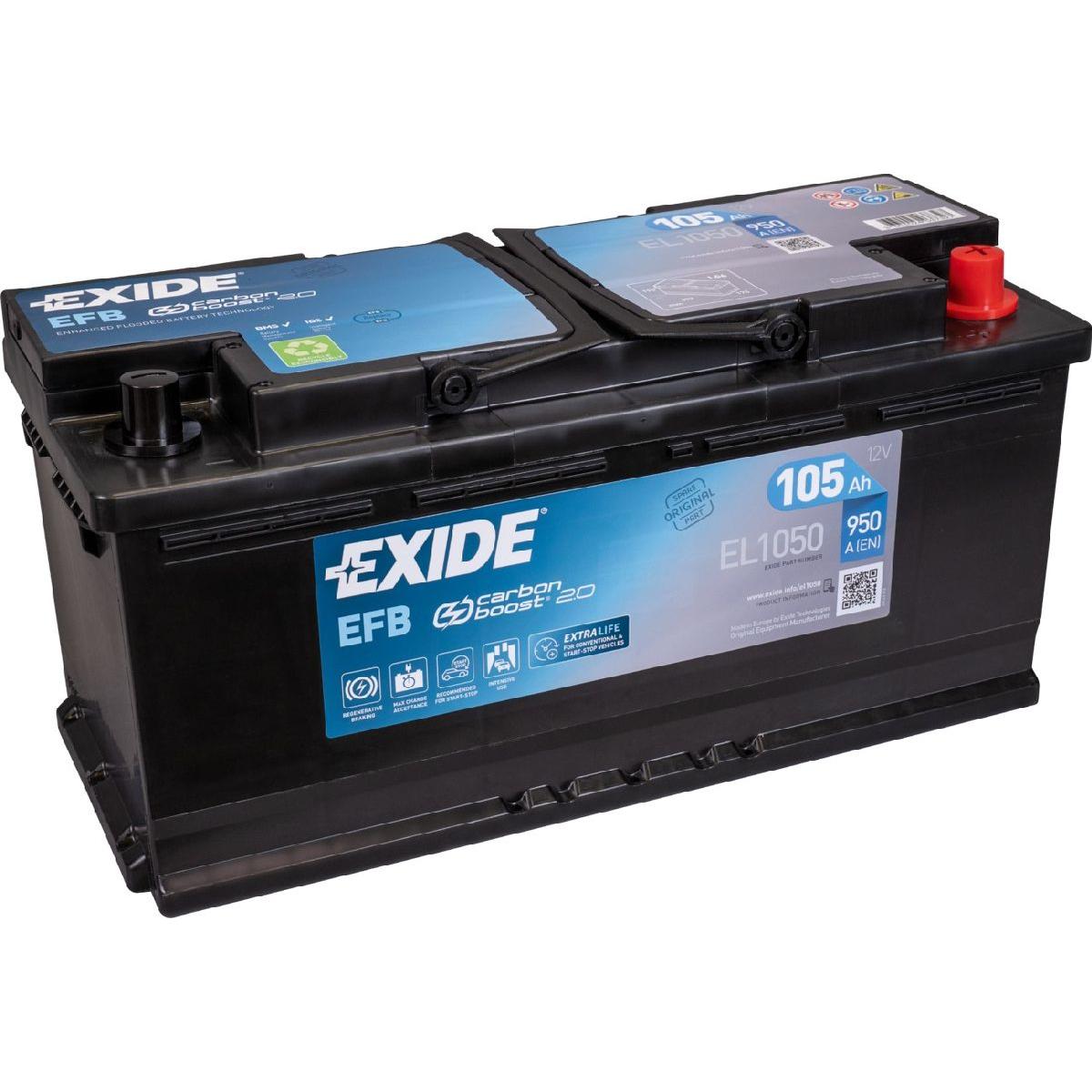Exide 105 Ah 950 A IN 12V (12 V, 105 Ah, 950 A) - kaufen bei Galaxus