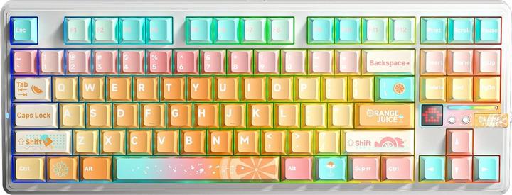 Aula Gasket F87 Pro V2 Orange Soda Kailh Meteorite Ice Cream RGB Tastatur