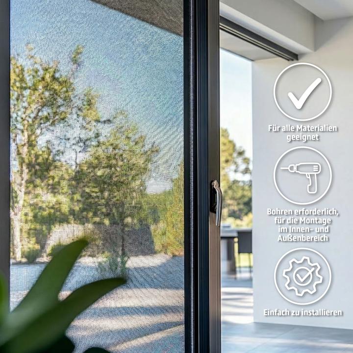 Cocoon Home Concepts Cocoon Insektenschutztür plissiert anthrazit - 96 ...