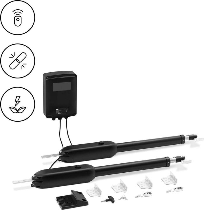 MSW Electric Gate Opener - for 2 swing gates up to 400 kg / 4 m each ...