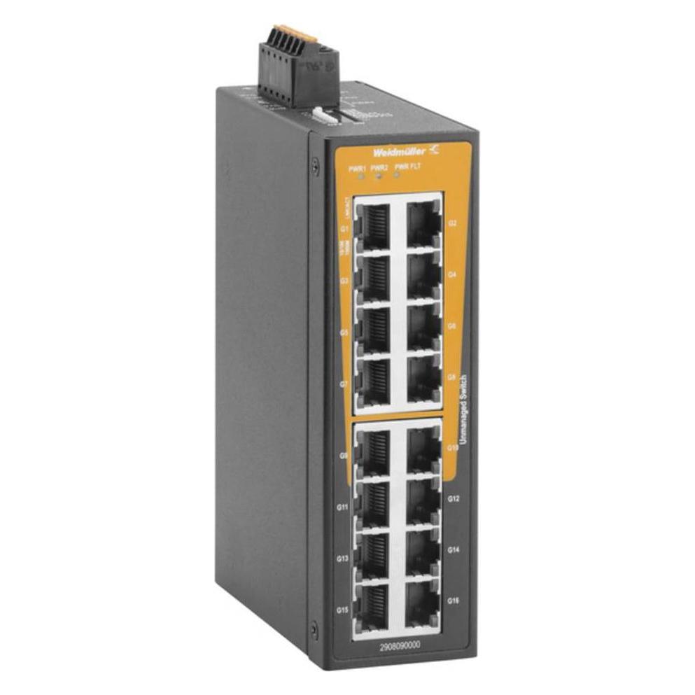 Weidmüller 2908090000 IE-SW-BLB-16-16GT Netzwerk Switch 10 / 100 / 1000 ...