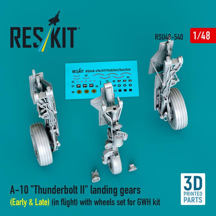 ResKit A-10 Thunderbolt II landing gears (Early & Late) (in flight ...