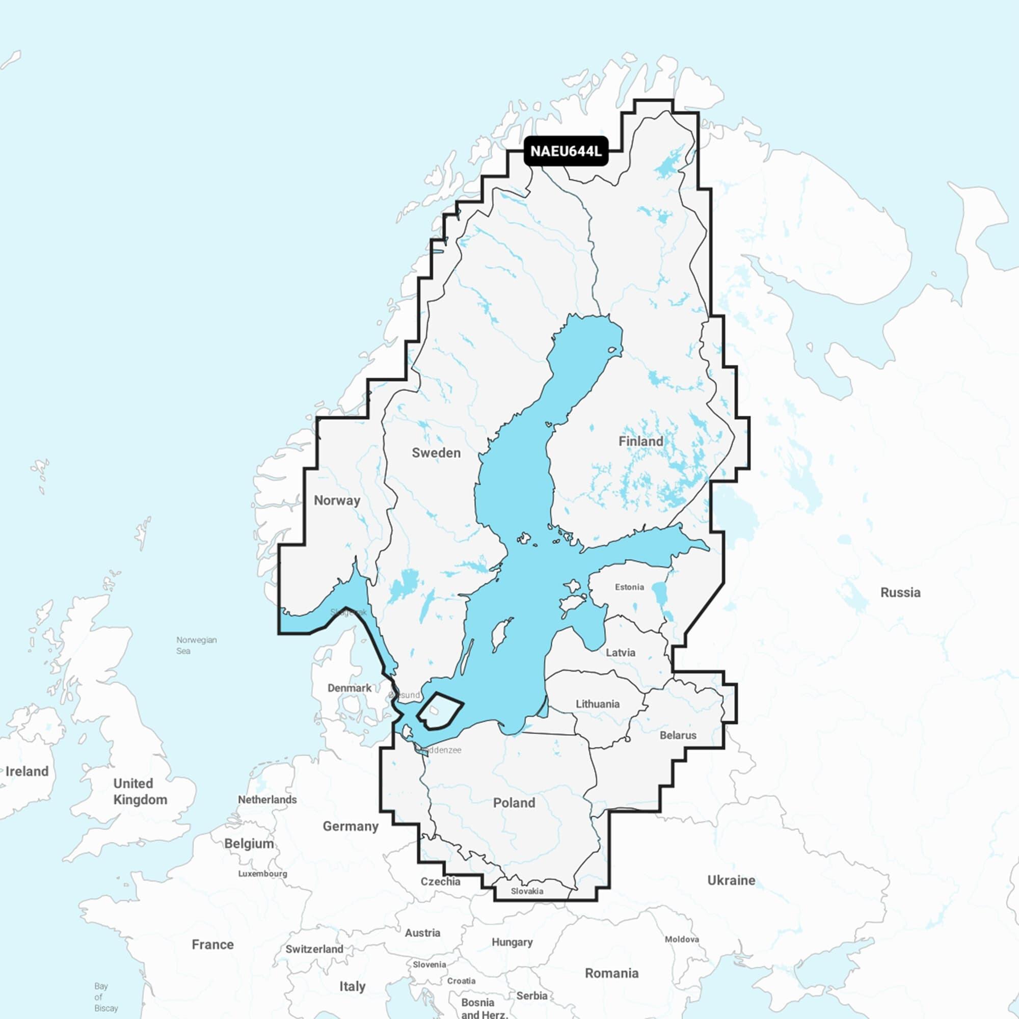 Navionics EU644L Baltic Sea and Finnish Inland Waters Map, SD/microSD ...