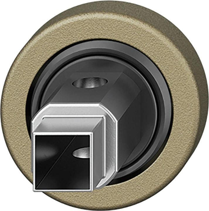 FSB Adapter Rosette rund mit Vierkant für Fenstergriffe, Alu silber ...