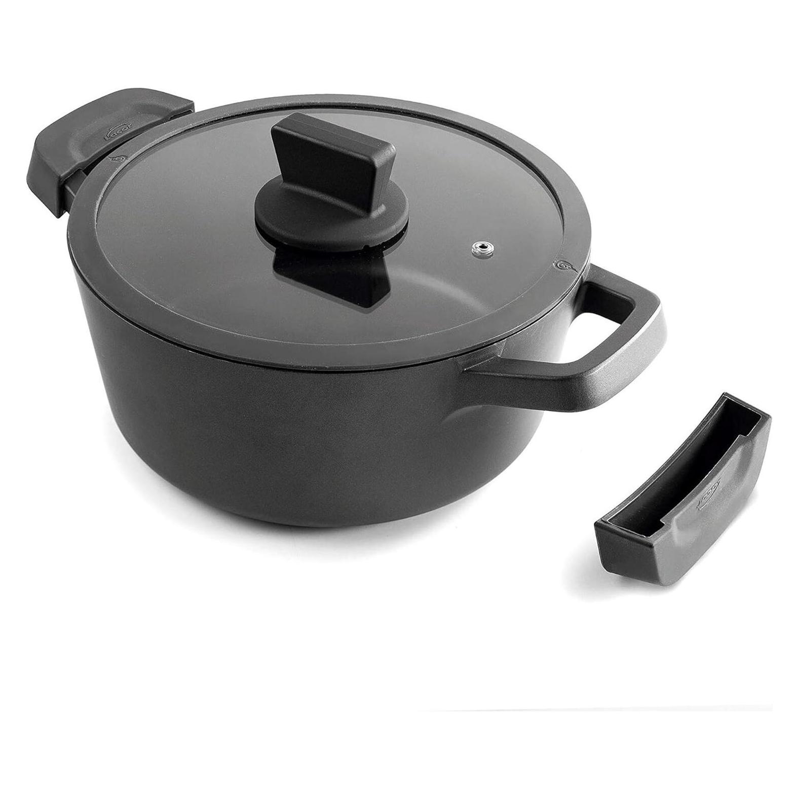 Lacor 27528 27528 Titanium Pro nonstick pan with lid 28 cm aluminium ...