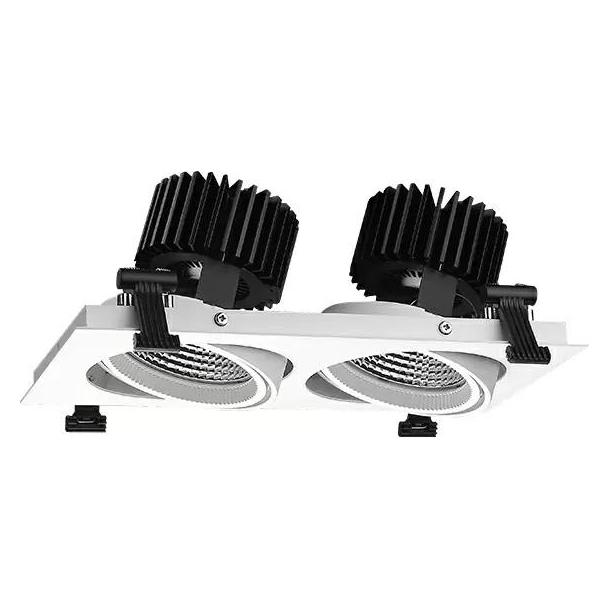 Synergy 21 LED Downlight double-head weiss 2*35W, schwenkbar, WarmweiÃ