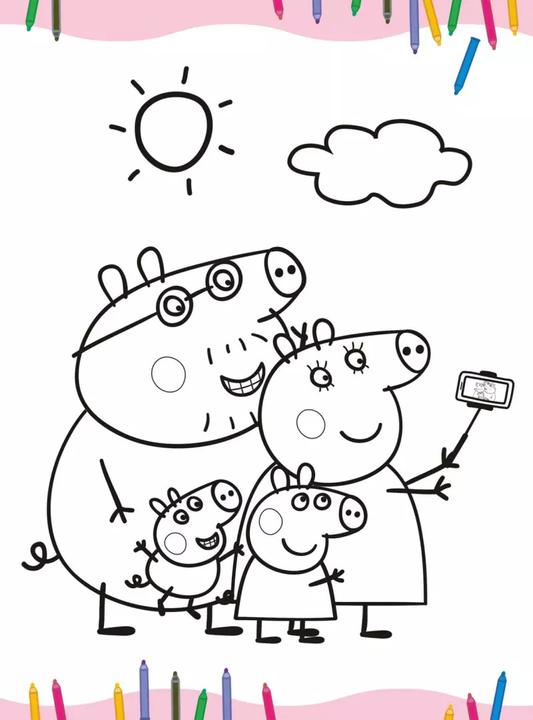 peppa pig coloring birthday