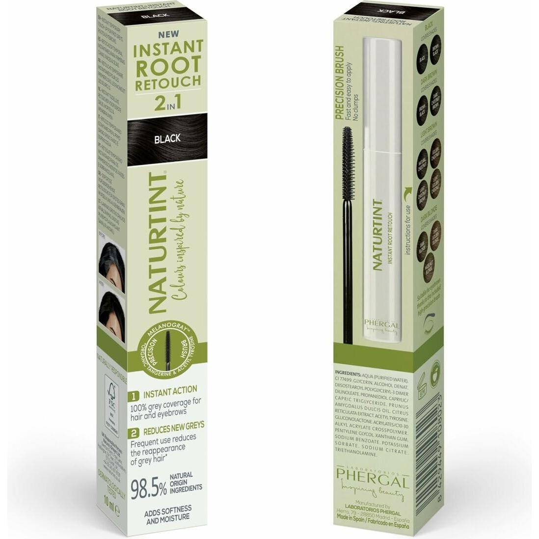 Naturtint Root Retouch Temporary Touch Up 2 in 1 (Black) - Galaxus