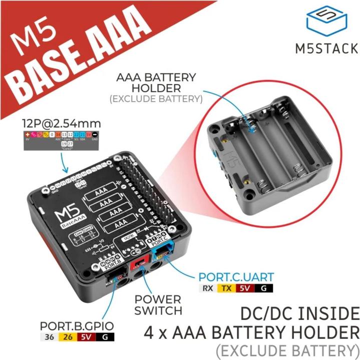 M5Stack Base con vano batterie 4xAAA - acquista su Galaxus