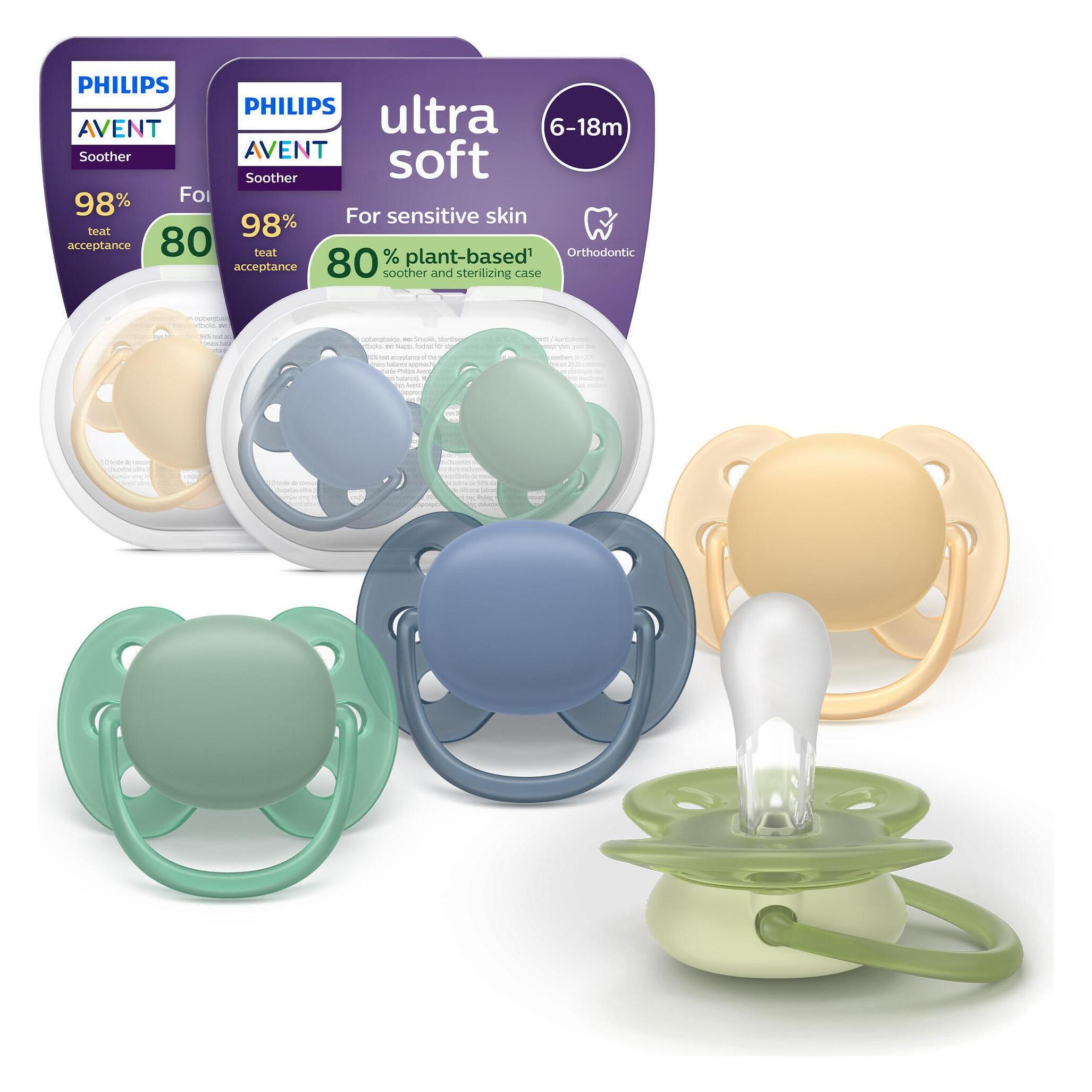 Philips Avent Pacifier SCF091/53 ultra soft (4x, 6 - 18 Months) - Galaxus