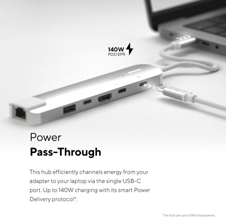 LINQ Connects 6in1 PRO USB-C Multiport Hub 140W (USB-C, 6 Ports) - Digitec