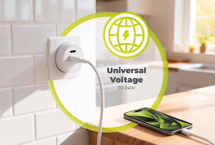 Mobile Origin 30W Charger Plug PW33 - 2x USB-C, white
