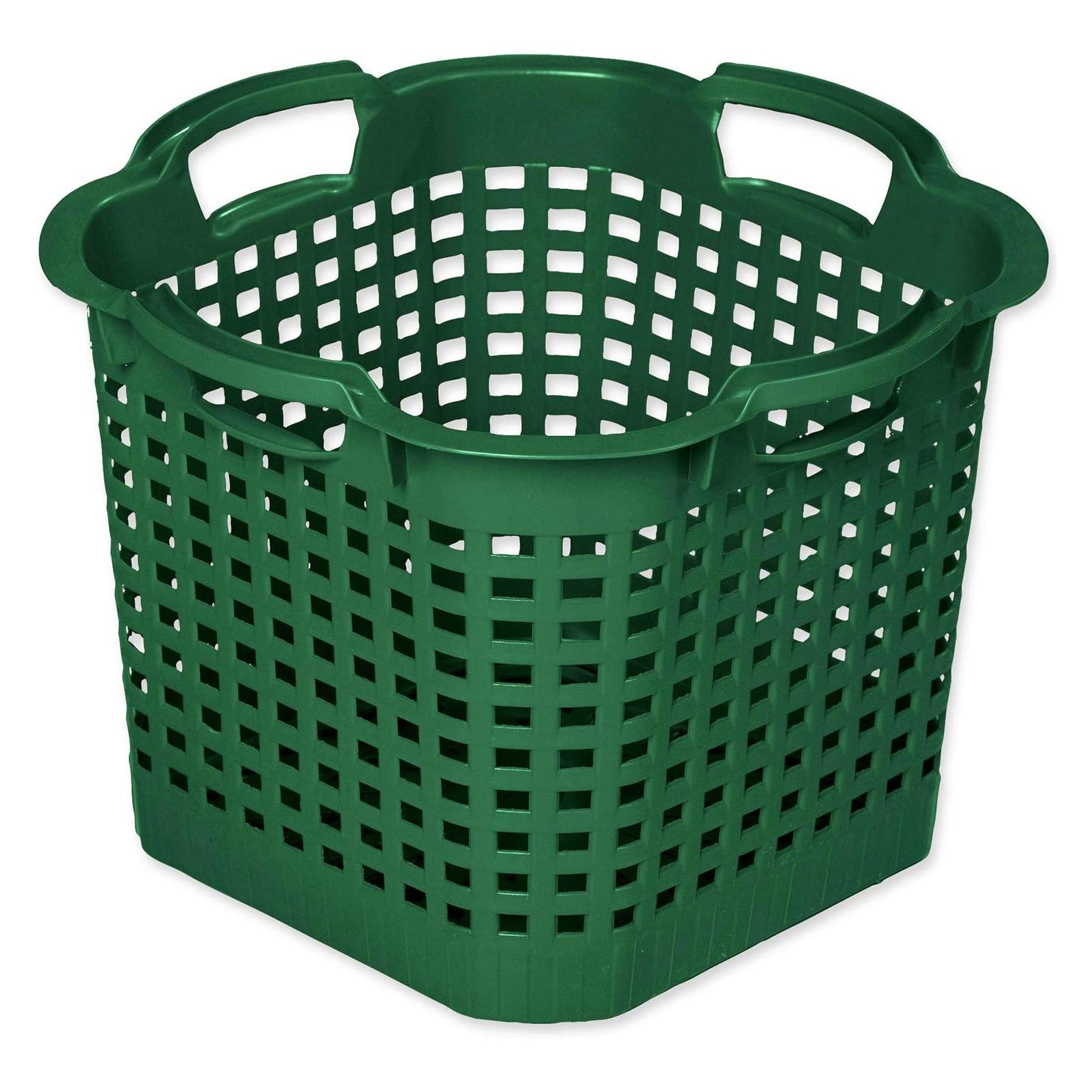 Novatool 3X Gartenkorb grün 25 L Erntekorb 40cm Drehstapelkorb Laubkorb ...