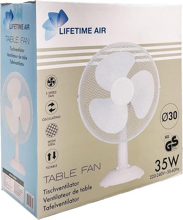 Lifetime Air Tafel ventilator 230V 30cm 35W Zwart - kopen bij Galaxus ...