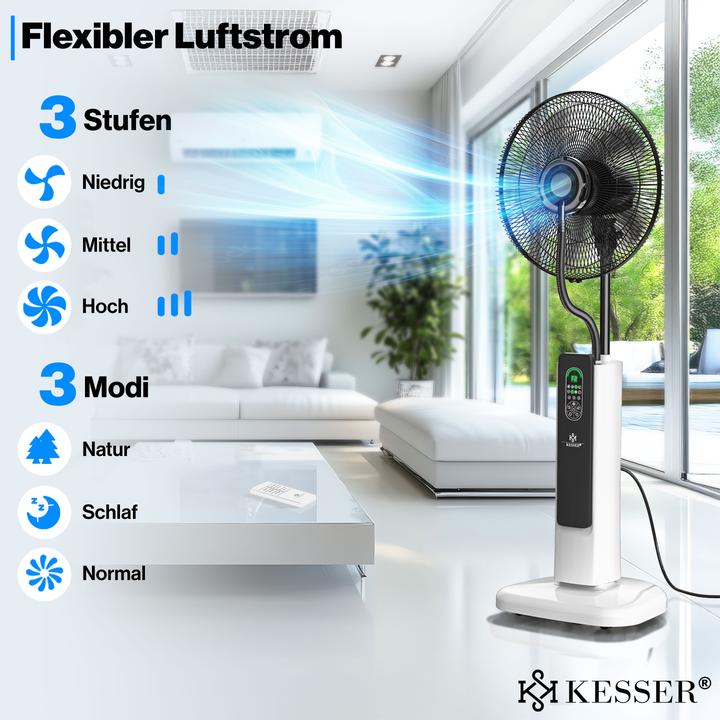 Kesser Stand-Ventilator Frosty mit Wasser Ultraschall-Sprühnebel