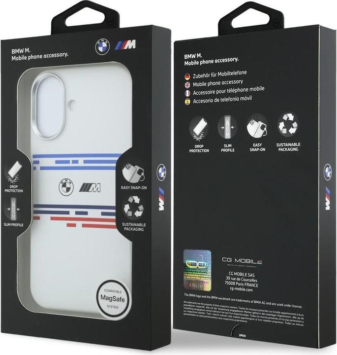 BMW M Silicon Horizontal Line MagSafe Case for iPhone 17 White - Galaxus