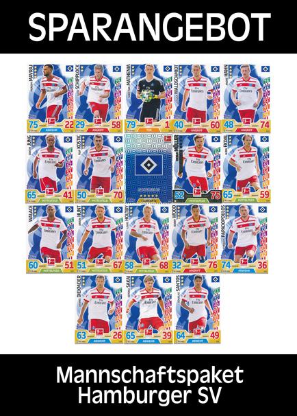Topps Match Attax - 2017/18 - Mannschaftspaket - Hamburger SV