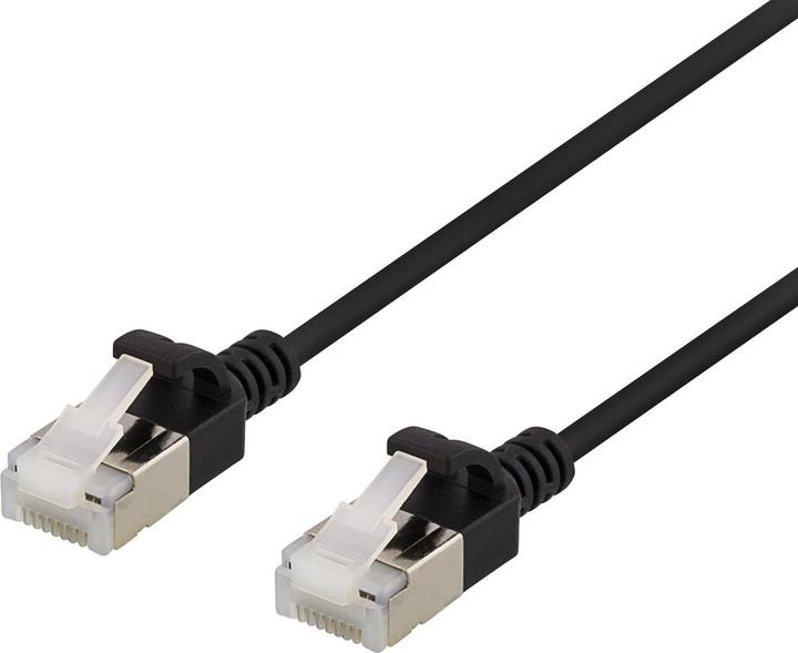 Deltaco U/FTP Cat6a patch cable slim 3.8mm in diameter 3m black - Galaxus