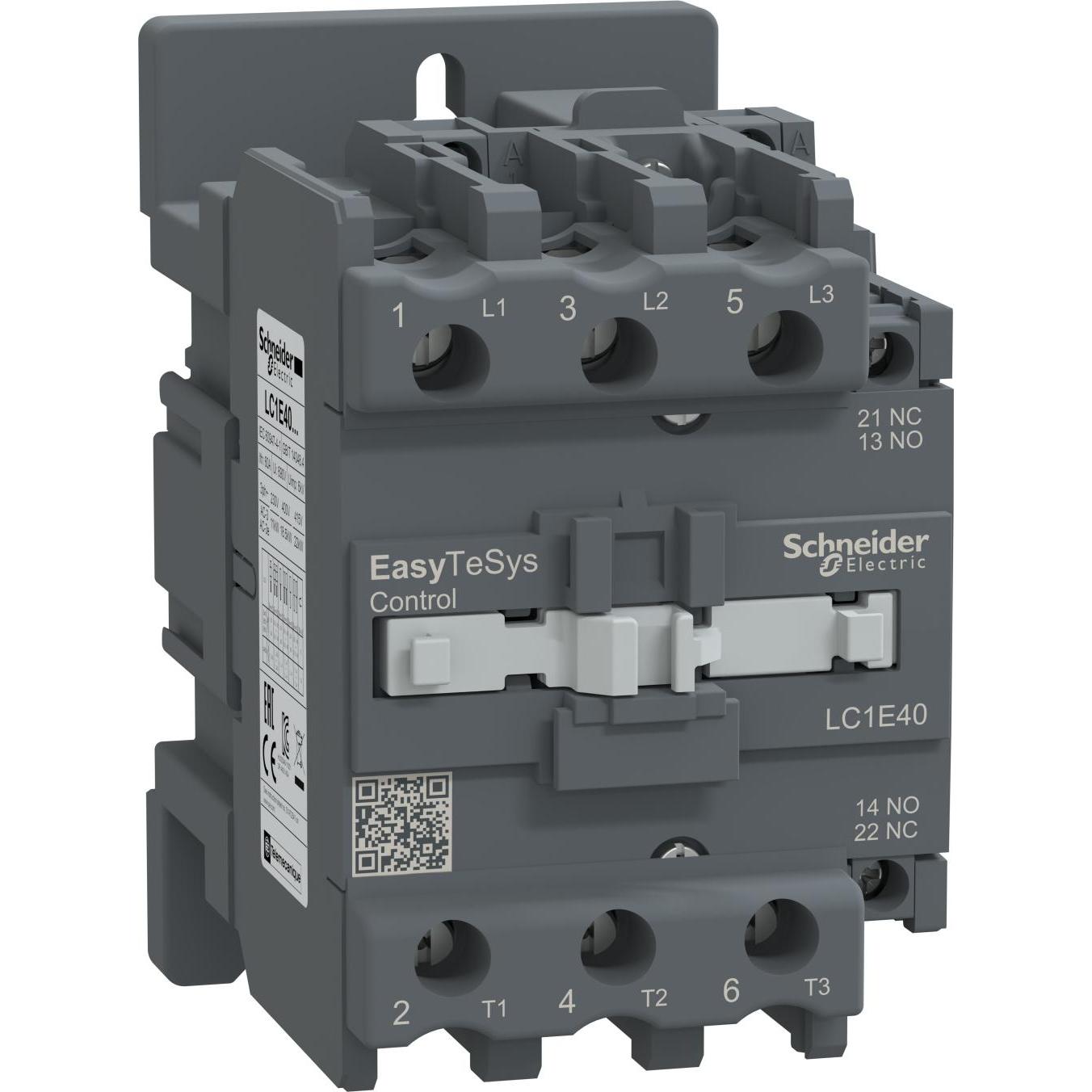 Schneider Easy TeSys contactor 3P 40A 1NO+1NC 110V AC 50/60Hz LC1E40F7 ...