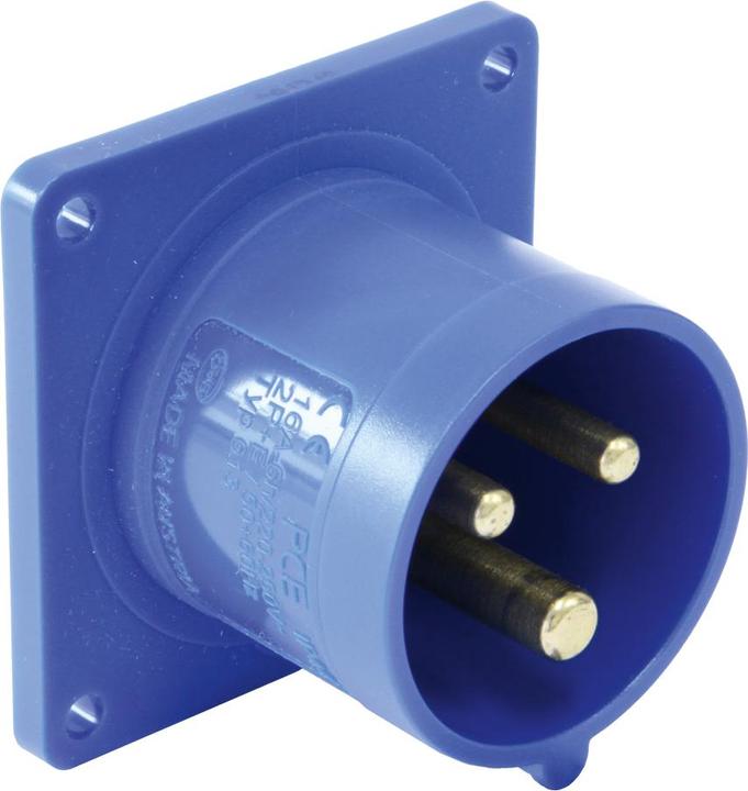 PCE 613-6f6 Attachment plug straight 16A 3p 6h IP44 (flange 60x60 ...