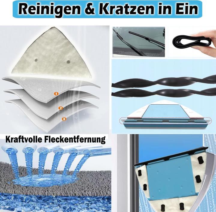 Hooha Magnetischer Fensterputzer für Mehrfachverglasung (8-40 mm)