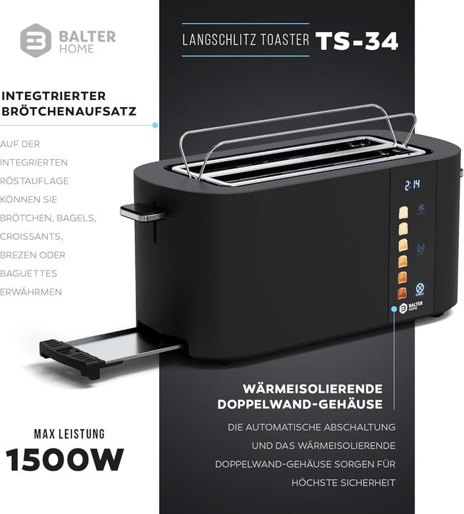 Balter TS-34 Toaster mit Touch-Bedienung - kaufen bei Galaxus