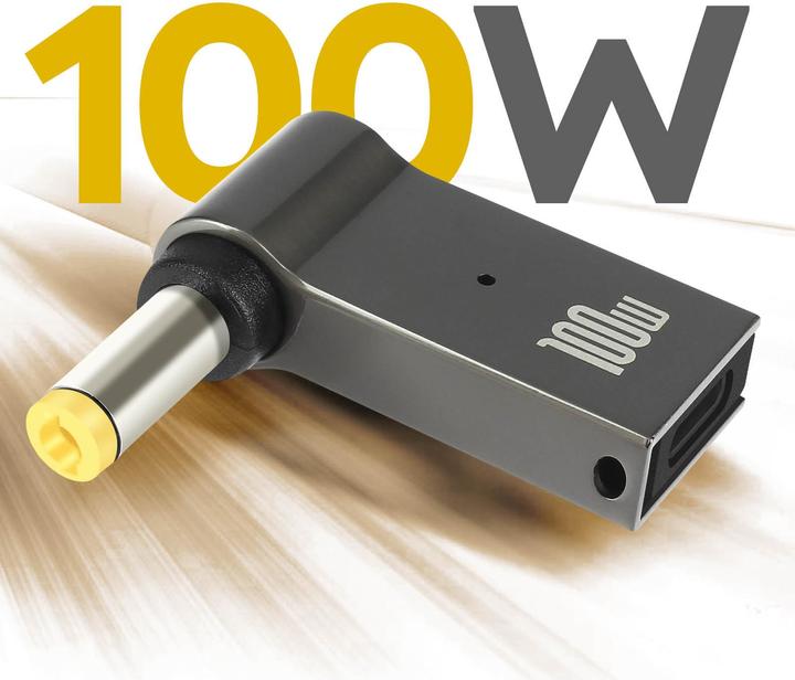 Avizar ADA-100W-C011-YL, USB-C / 4.0 x 1.7mm 100W Adapter (USB-C, USB-C ...