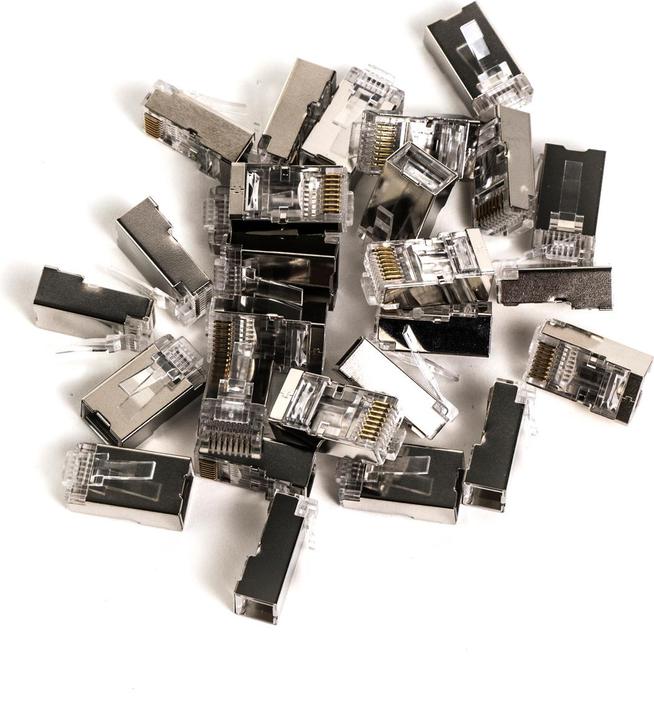 Digitus RJ45 (8P8C) straight shielded Cat.6 plug, AWG 26-24, 100 pieces