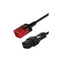 Iec Lock Power extension cord with dual locking system Black- 2m