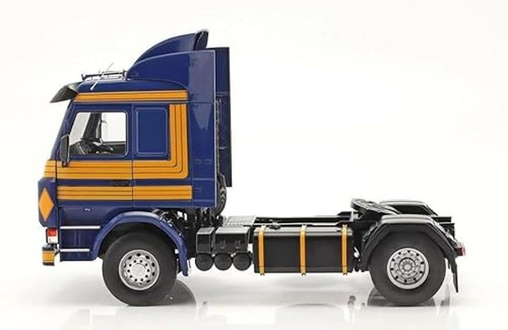 Mercedes-Benz SCANIA 143 Topline donkerblauw, geel, 1987, ASG, 1:18 ...
