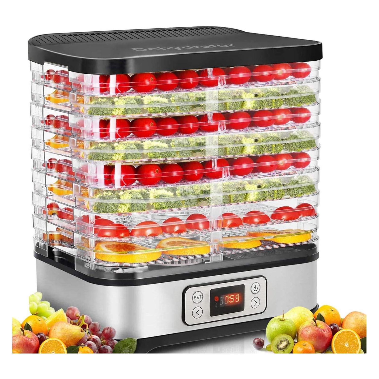 Meykey Déshydrateur alimentaire 8 plateaux avec minuterie, réglage ...