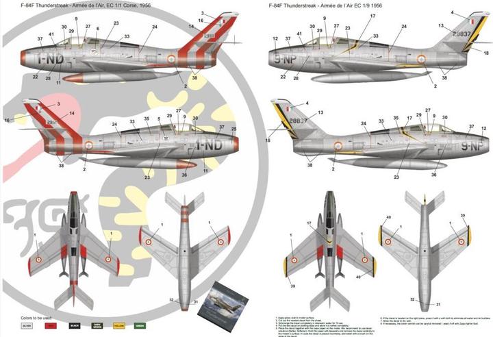 Art Scale Kit F-84F Thunderstreak part 2 - Armée de l'Air - Galaxus