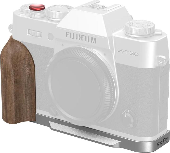 SmallRig 5667 L-Shaped Mount Plate with Wooden Handle for FUJIFILM X ...