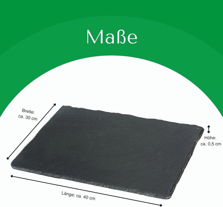 Novaliv 4x slate plates I rectangular I 40x30x0.5 cm I sushi serving ...